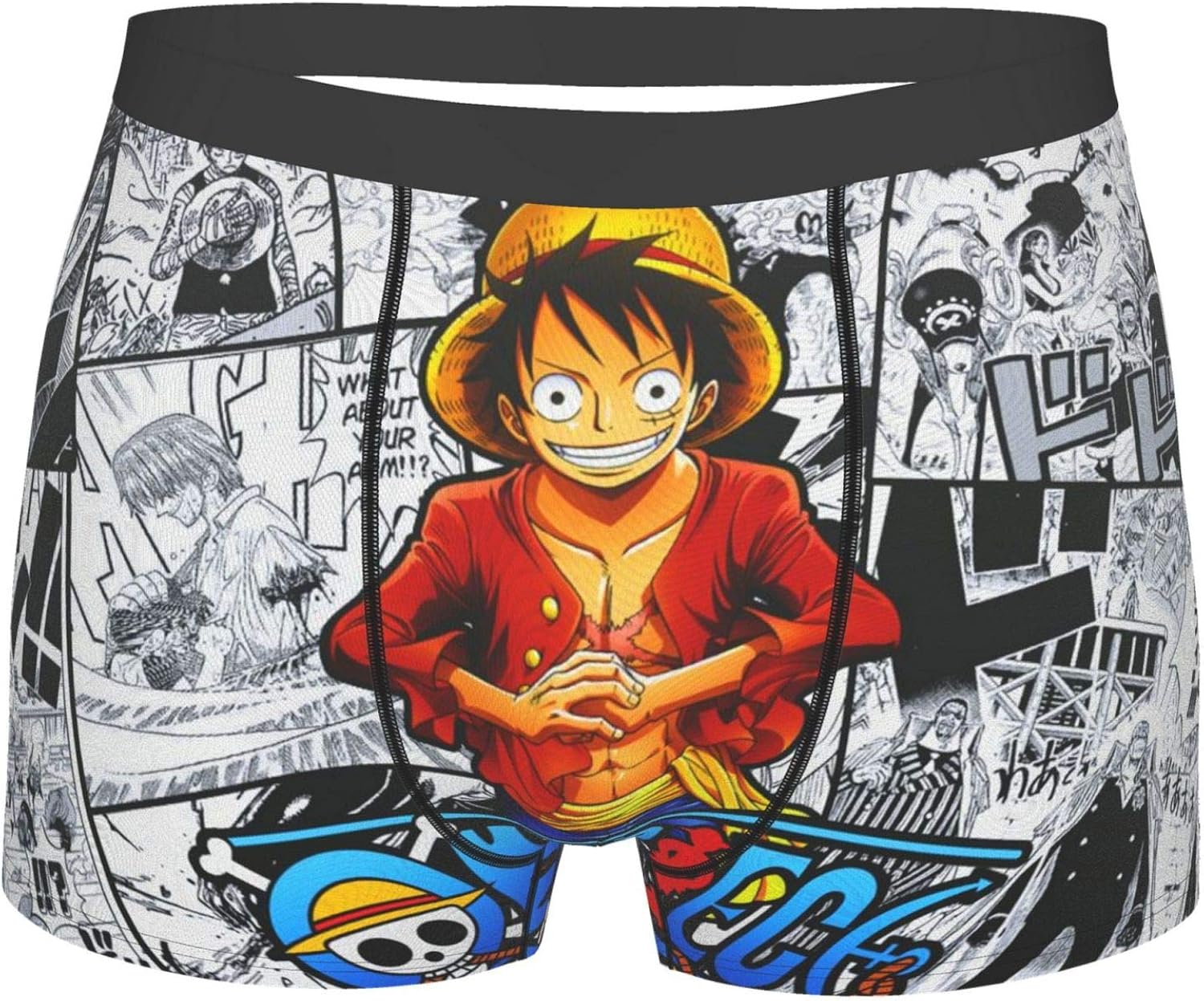 Amazon.com: BRIESLY Men Breathable briefs Luffy One Piece Comfortable ...