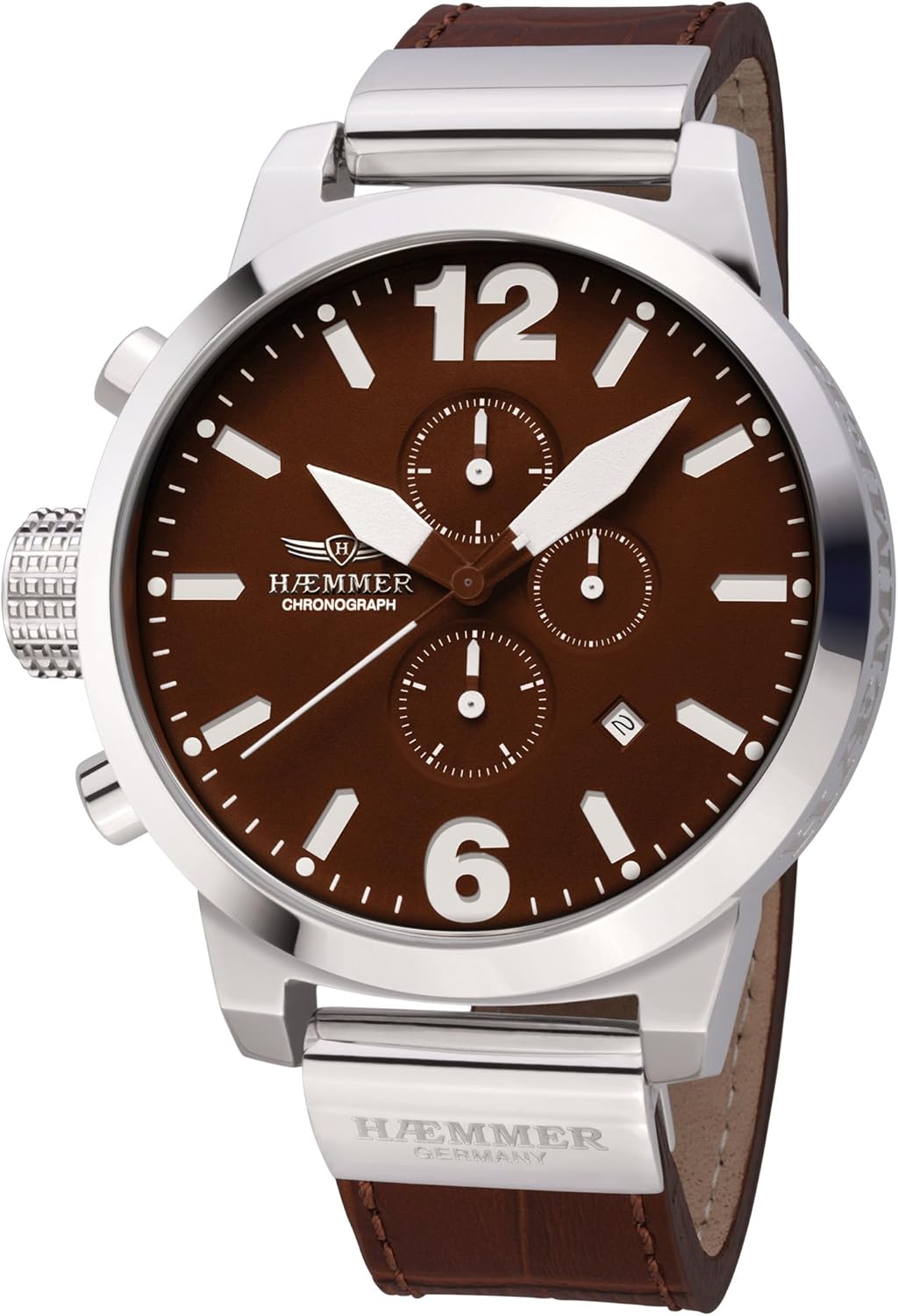 Haemmer Mexico Herren Chronograph rotbraun/silber HC-40: Amazon.de: Uhren