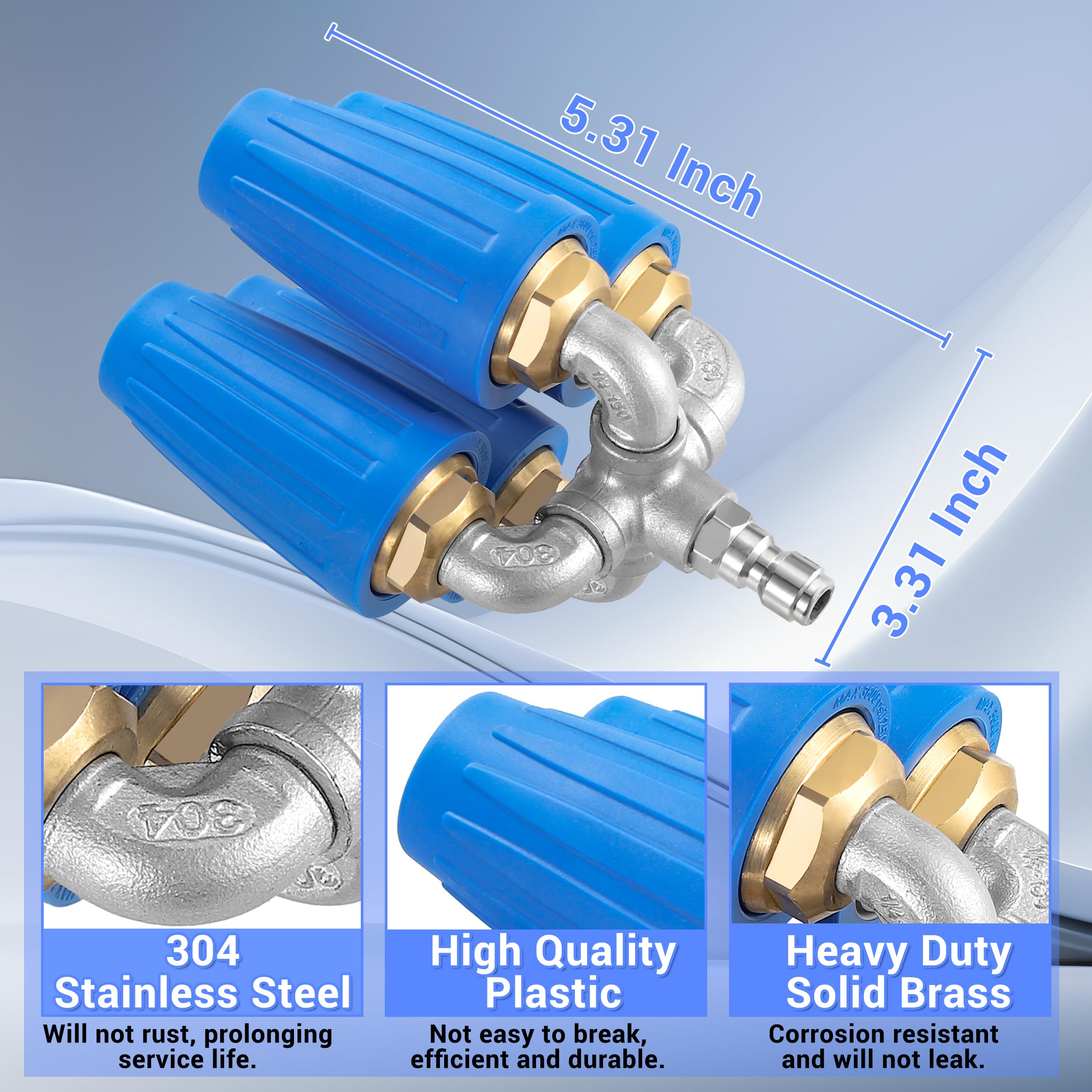 Mua EZALOR 4-in-1 Turbo Nozzle Pressure Washer, 2.0 Orifice Quadruple ...