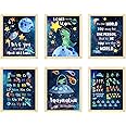 Amazon.com: Dinosaur Outer Space Education Number Alphabet Posters Wall ...