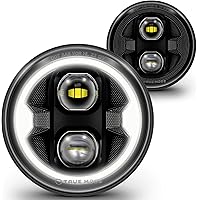 Amazon.com: TRUE MODS 7 Inch Round LED Headlight Black H6024 2d1 High ...