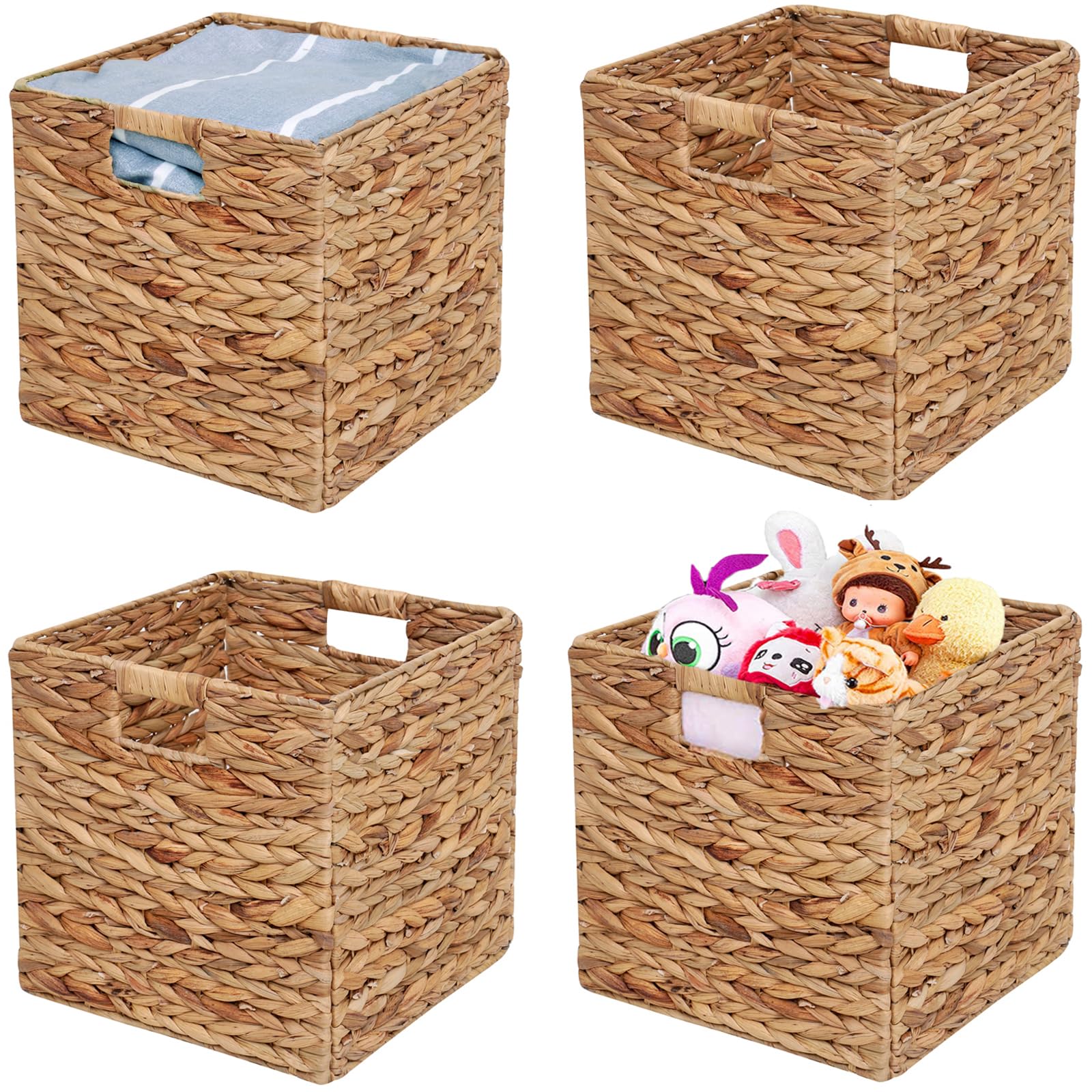 JGJCYO9 Storage Baskets 11x11inch Cube Baskets 4 pcs Baskets,Foldable ...