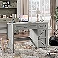 Amazon.com: Farmhouse 47" Executive Desk, Computer Desk with 2 Drawers ...