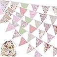 Amazon.com: 12M/40Ft Triangle Bunting Banner 42 Pcs Multicolored Fabric ...