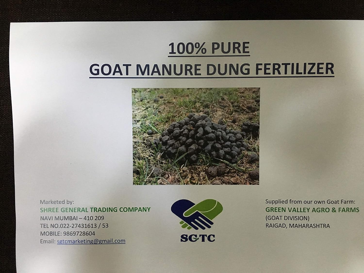 SGTC- Goat Manure Dung Fertilize - 2 Kg.: Amazon.in: Garden & Outdoors