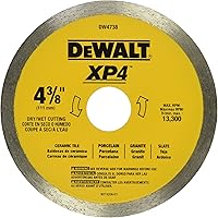 DEWALT DWC860W 4-3/8-Inch Wet/Dry Masonry Saw with DEWALT DW4738 4 3/8 ...