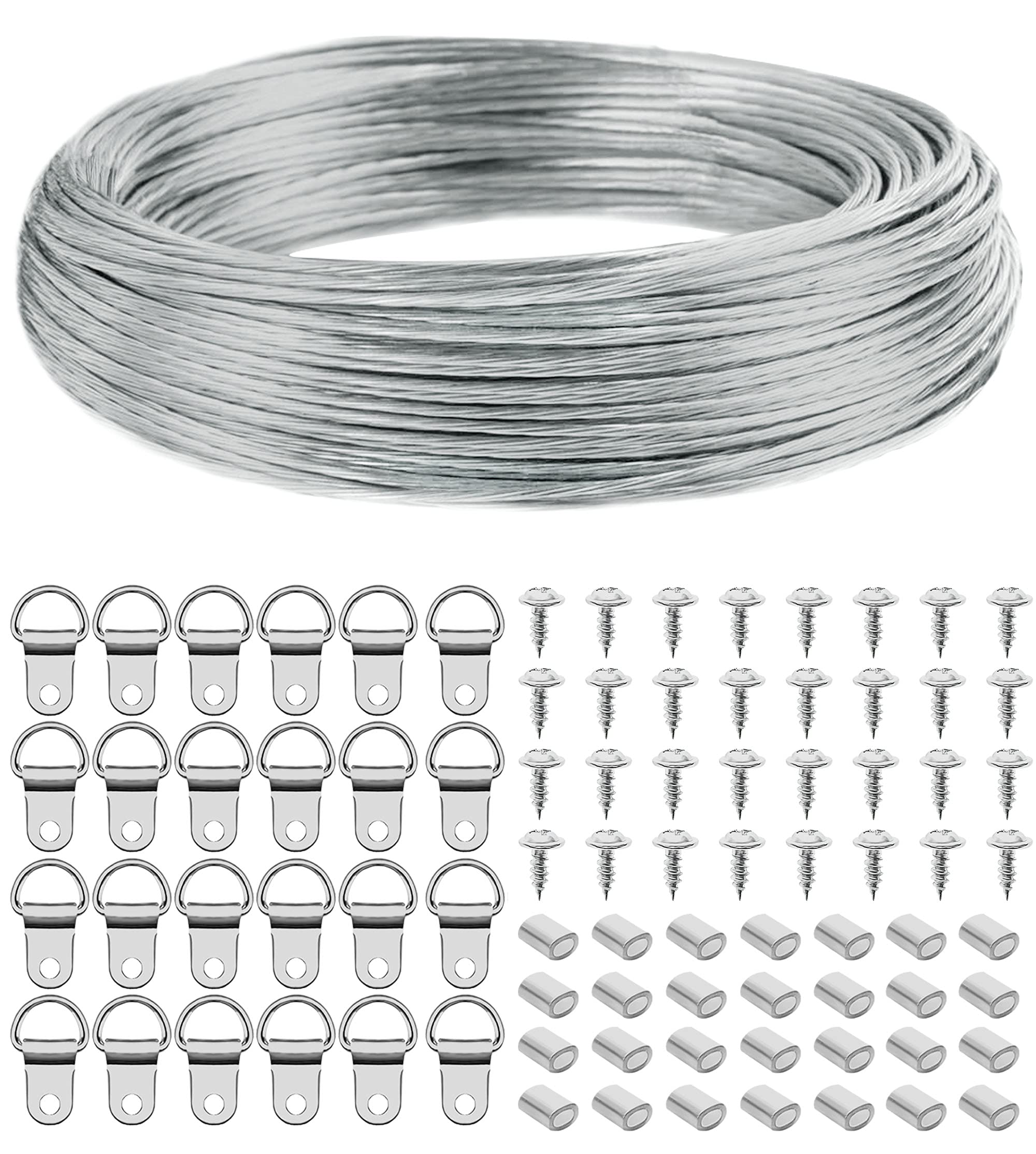 Mua Picture Wire for Hanging Heavy Duty 100 Feet with 30 D Ring Hangers ...