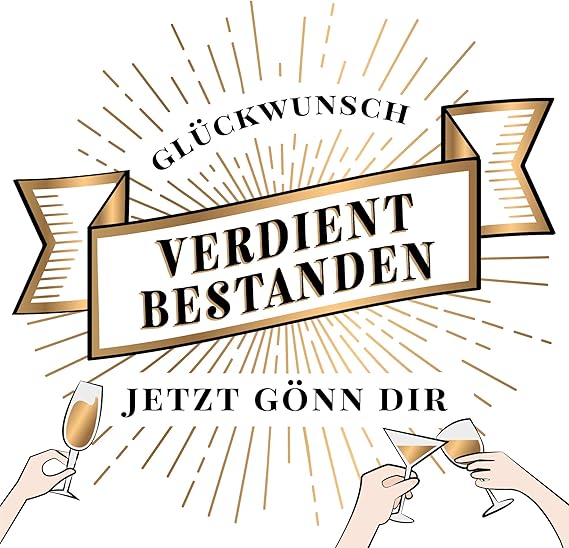 Flaschenetikett Verdient Bestanden, Aufkleber, Etikett selbstklebend ...