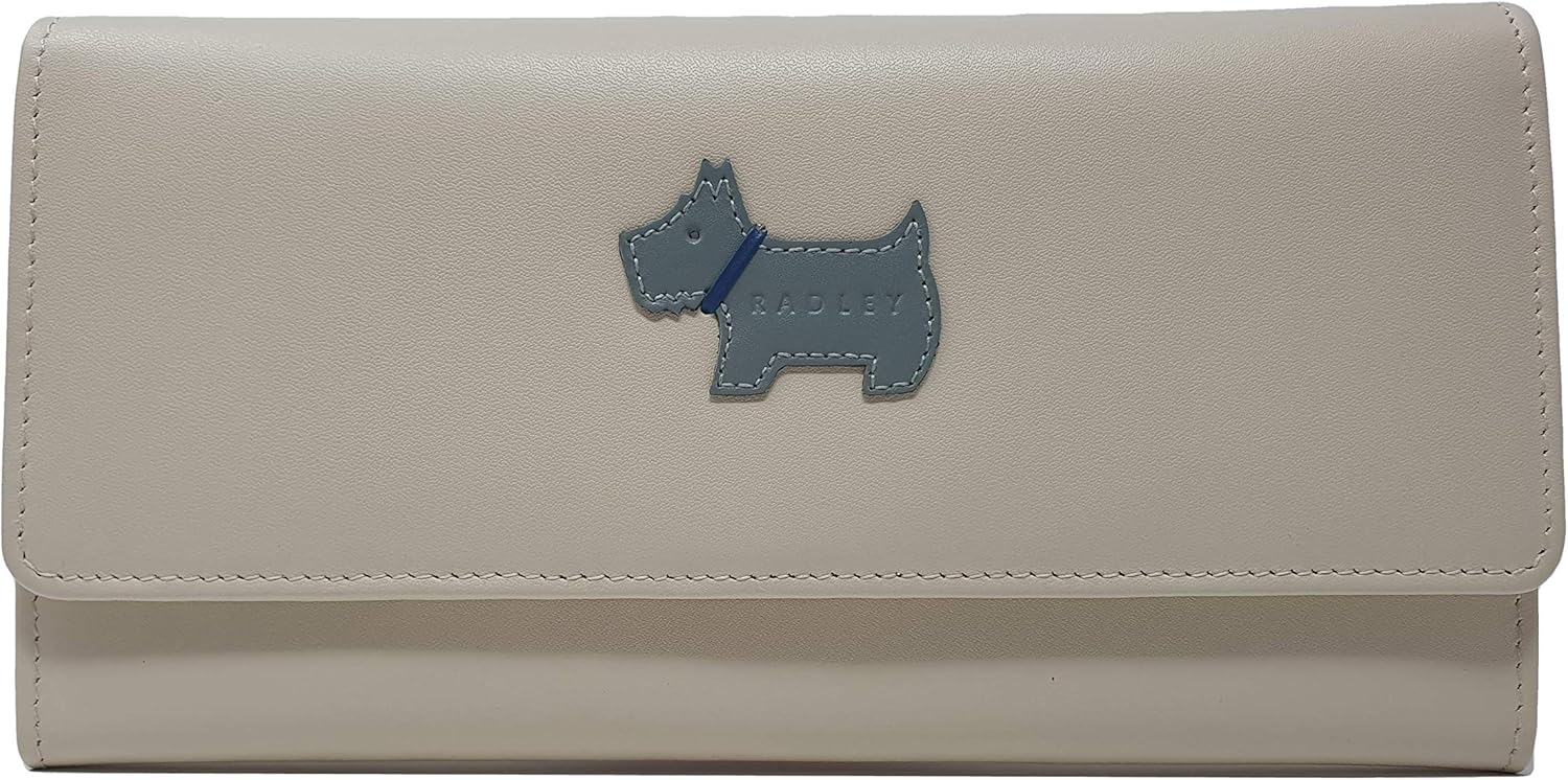 Radley ‘Heritage Dog’ Large Flap Over matinee Purse in Smooth Oyster ...