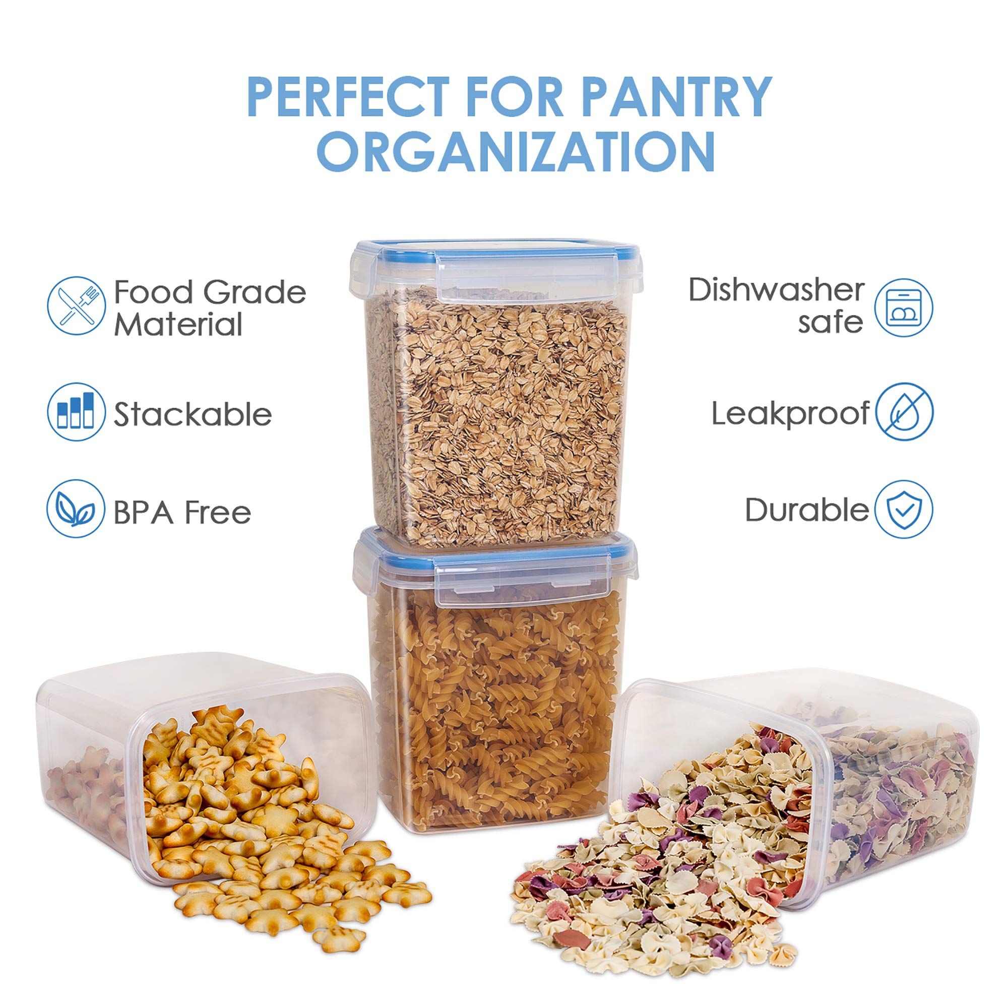 Vtopmart Airtight Food Storage Containers 12 Pieces 1.5qt / 1.6L ...