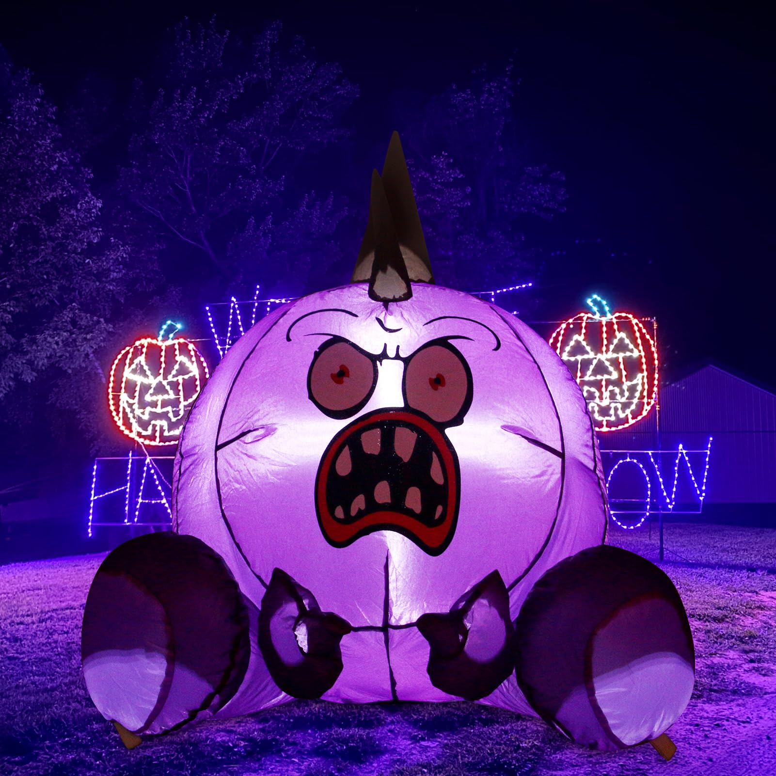 2.5 Ft Tall tle Devil Monster Inflatable Decorations Outdoor LED Lights ...