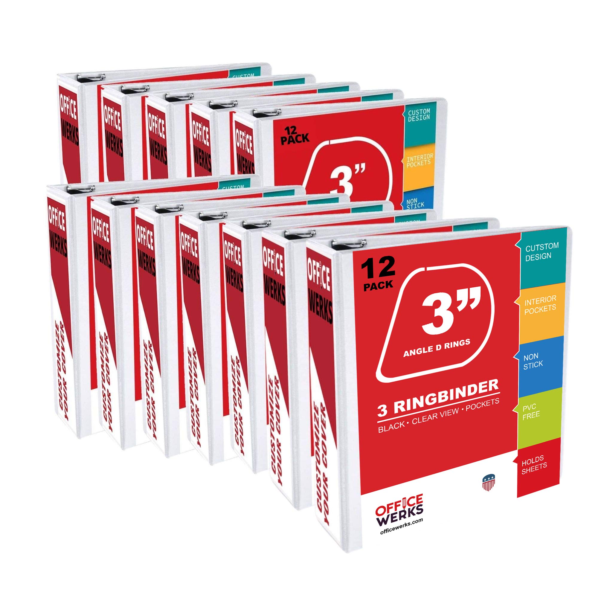 Buy 3 Ring Binder, Professional Angle D Ring Binder 3 Inch ...