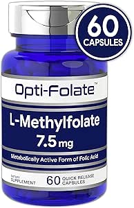 Amazon.com: L Methylfolate 7.5 mg | 60 Capsules | Optimized and ...