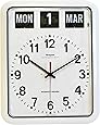 White 'Perpetual' Calendar Clock - G239A: Amazon.co.uk: Kitchen & Home
