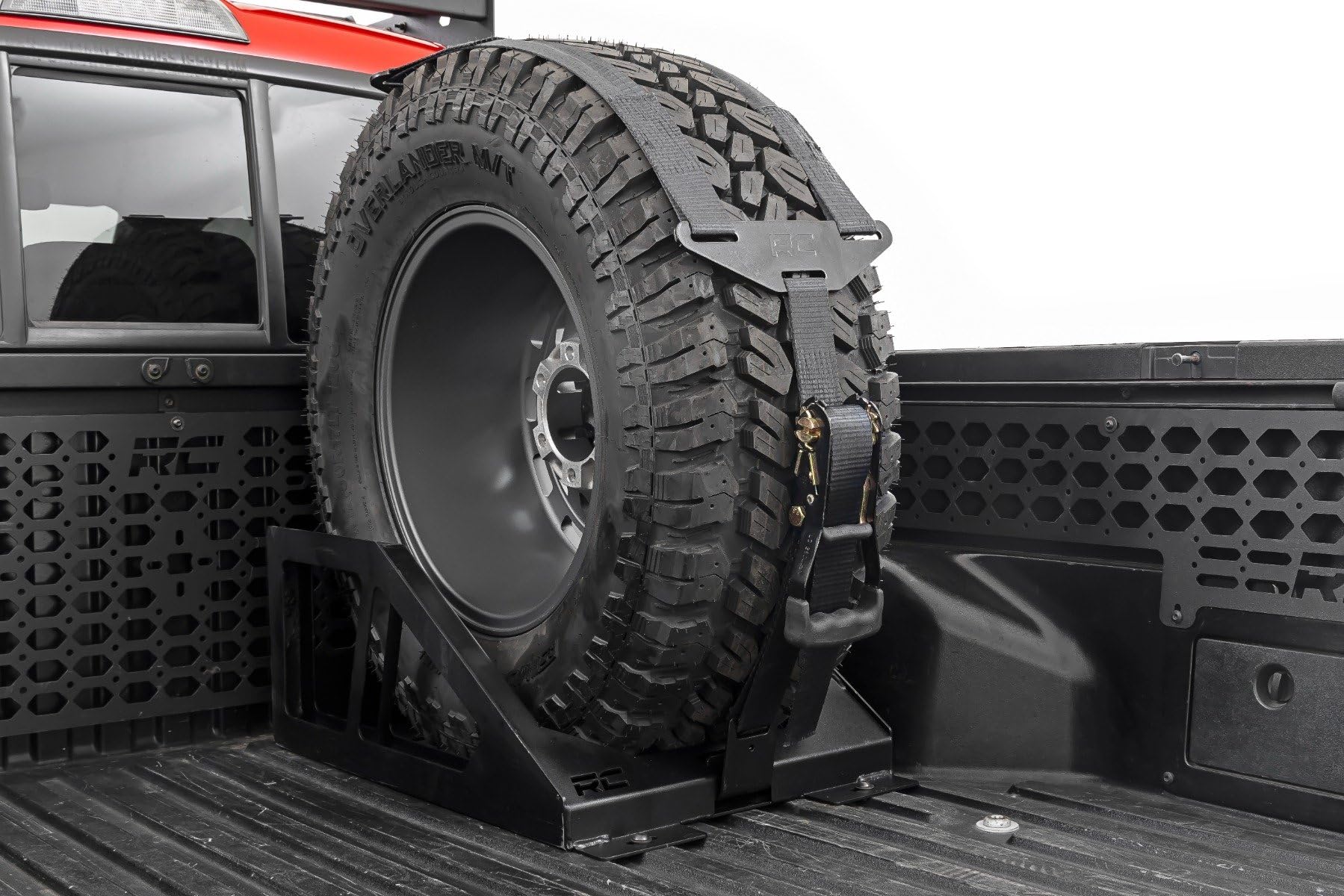 Rough Country Universal Bed Mount Spare Tire Carrier for Pickup Trucks ...