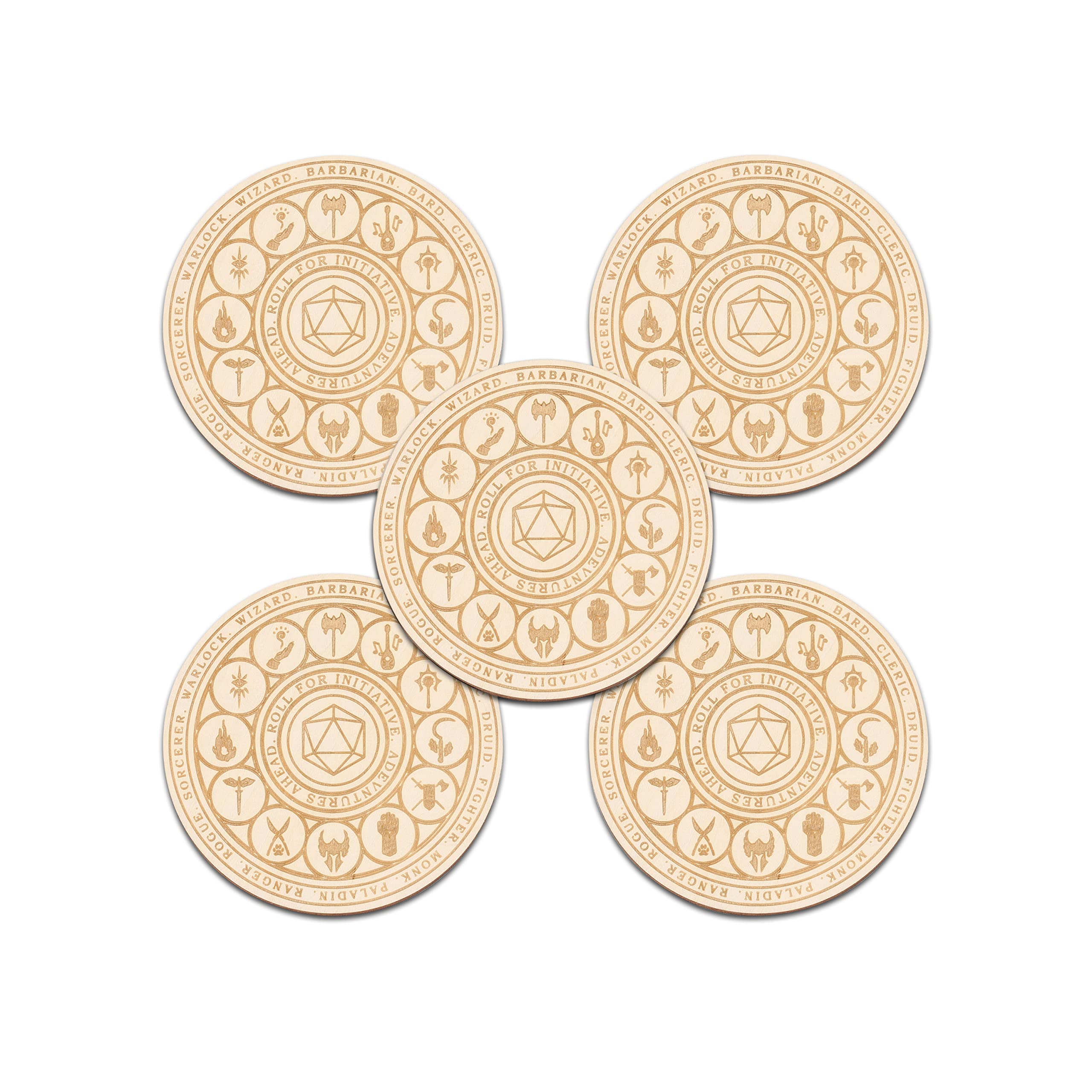 Mua Fourth Level MFG 4" 5pcs DND Coasters Wood Wall Art, DND Artwork ...