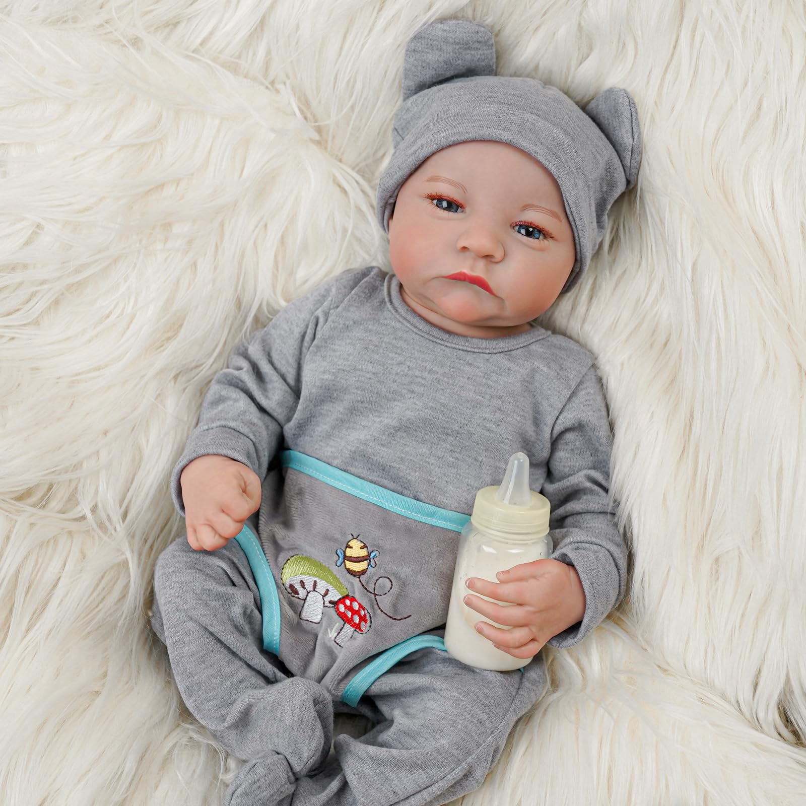 BABESIDE Eyes Open Reborn Baby Dolls, 18 Inch Realistic Newborn Baby ...