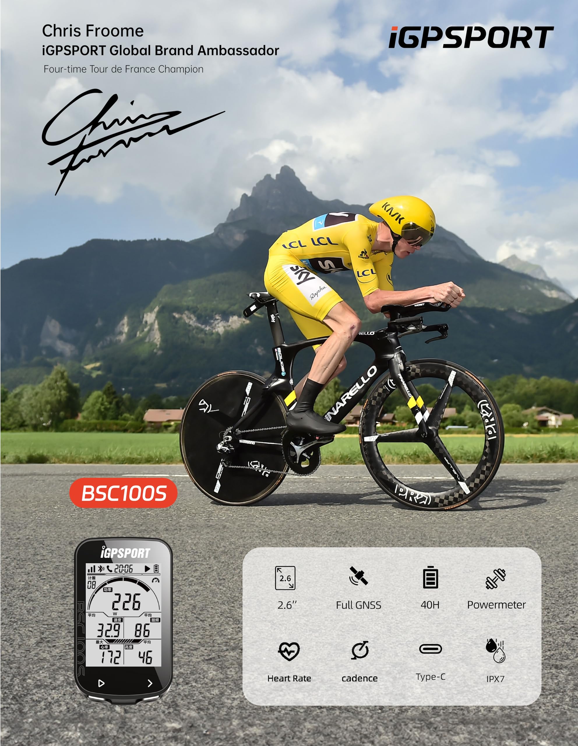 Mua iGPSPORT BSC100S Bicycle/Bike Computer Wireless, 2.6 inch LCD ...