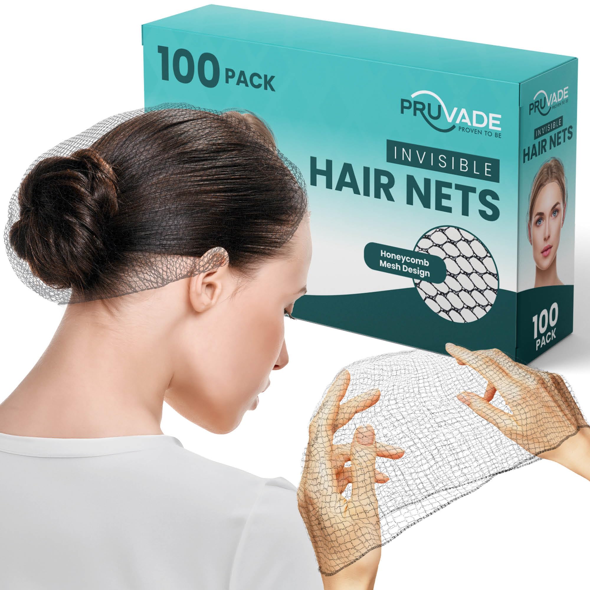 Mua Pruvade - Invisible Hair Nets for Women & Men | Pack of 100 ...