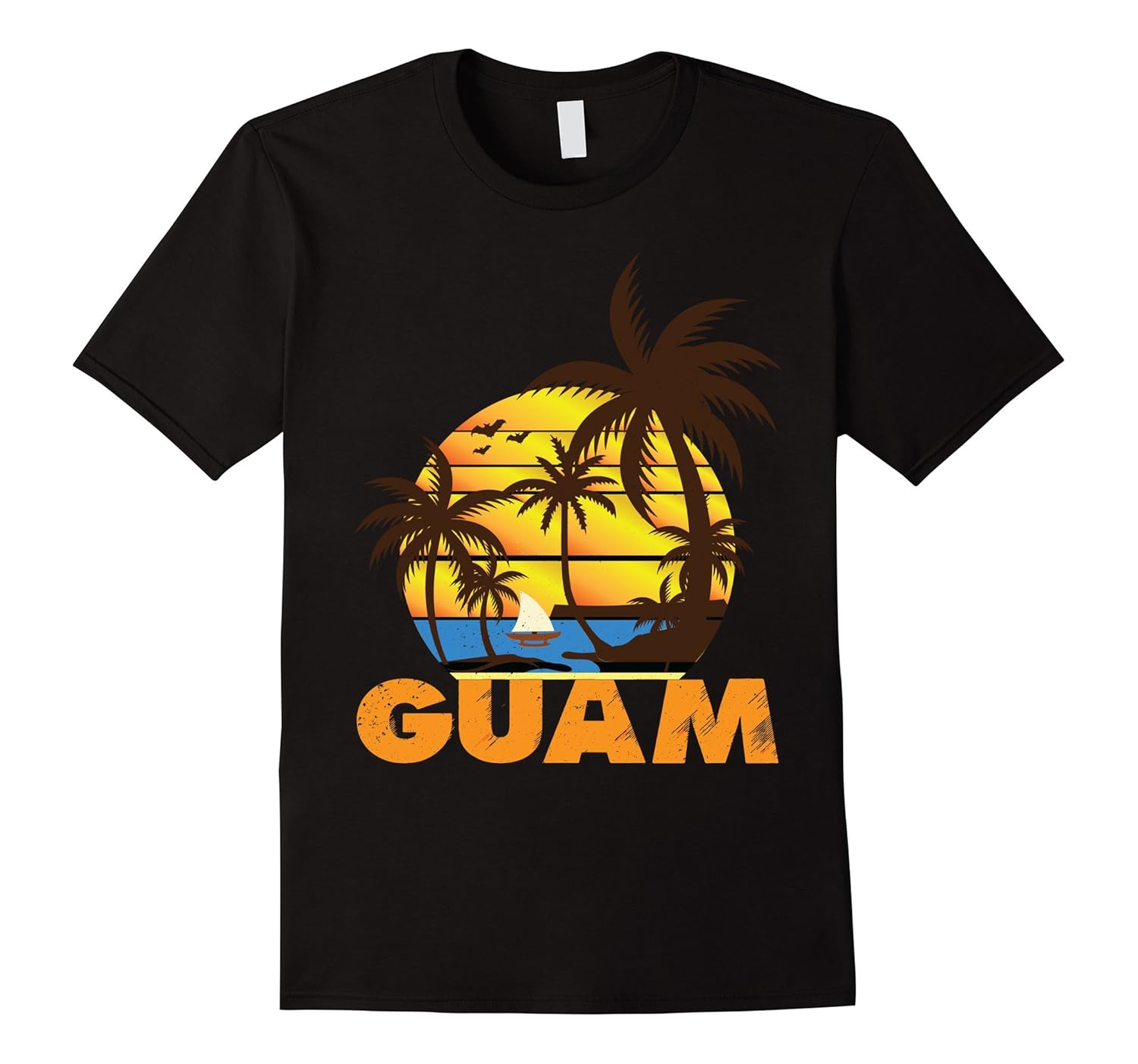671 Guam USA Seal Retro Art Tshirt Guamanian Chamorro Tees-T-Shirt ...