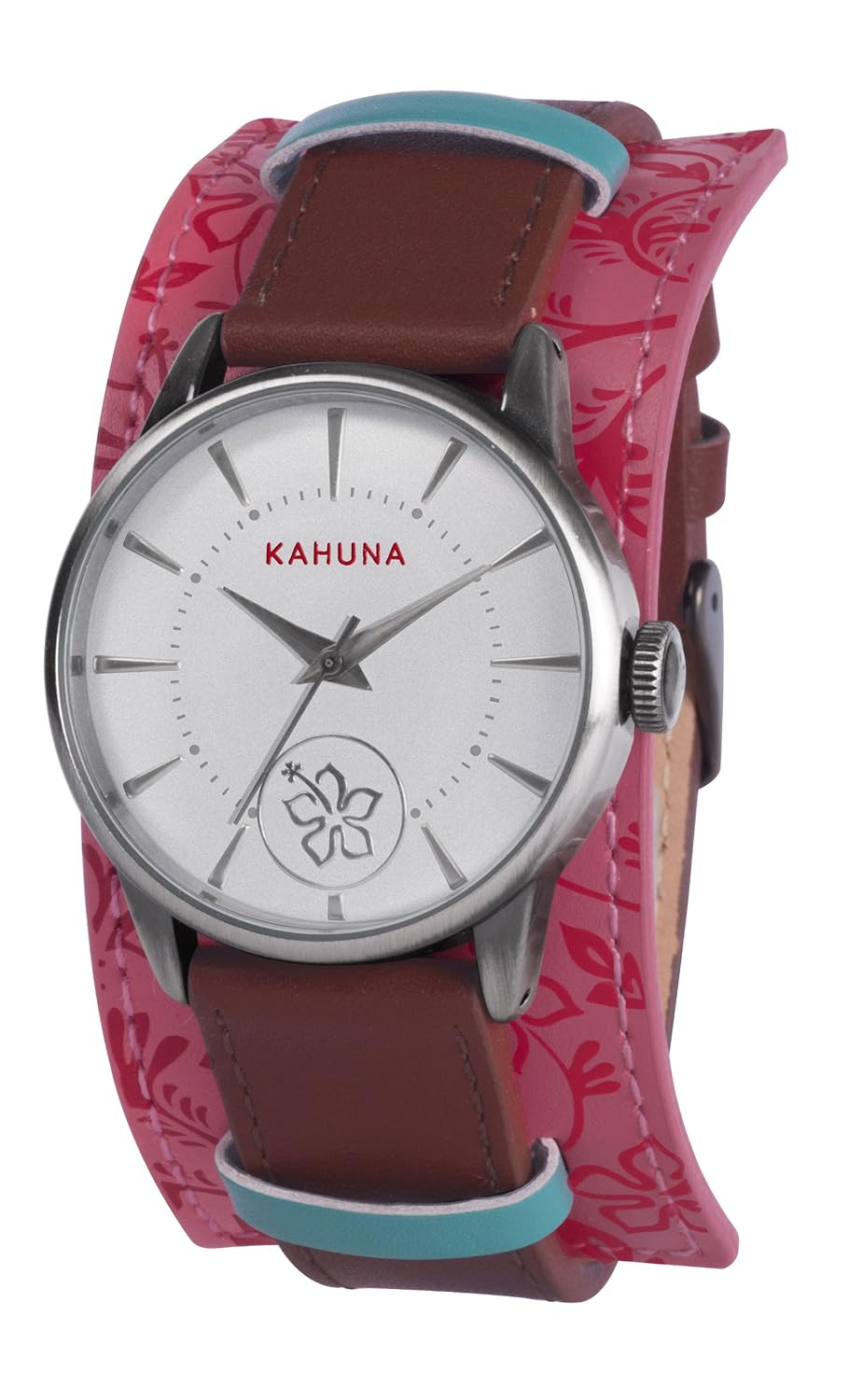 Kahuna Women's Quartz Watch with Silver Dial Analogue Display and Brown ...