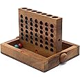 Amazon.com: Wooden 4 in-Row (Travel Set) | Wood Connect Line ...