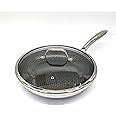 Amazon.com: Cooksy 9 Inch Hexagon Surface Hybrid Stainless Steel Frying ...