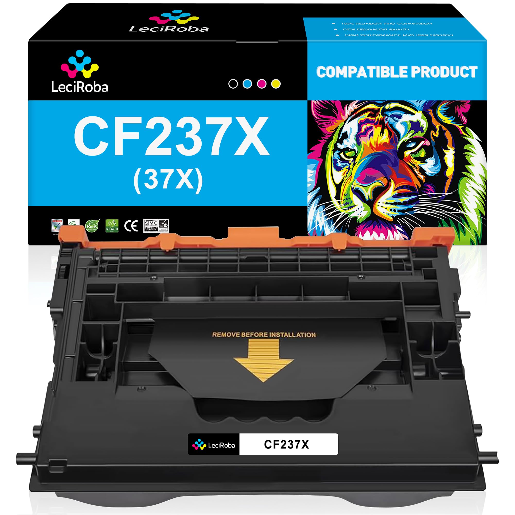 LeciRoba 37X Black High-Yield Toner Cartridge Replacement for HP 37X ...