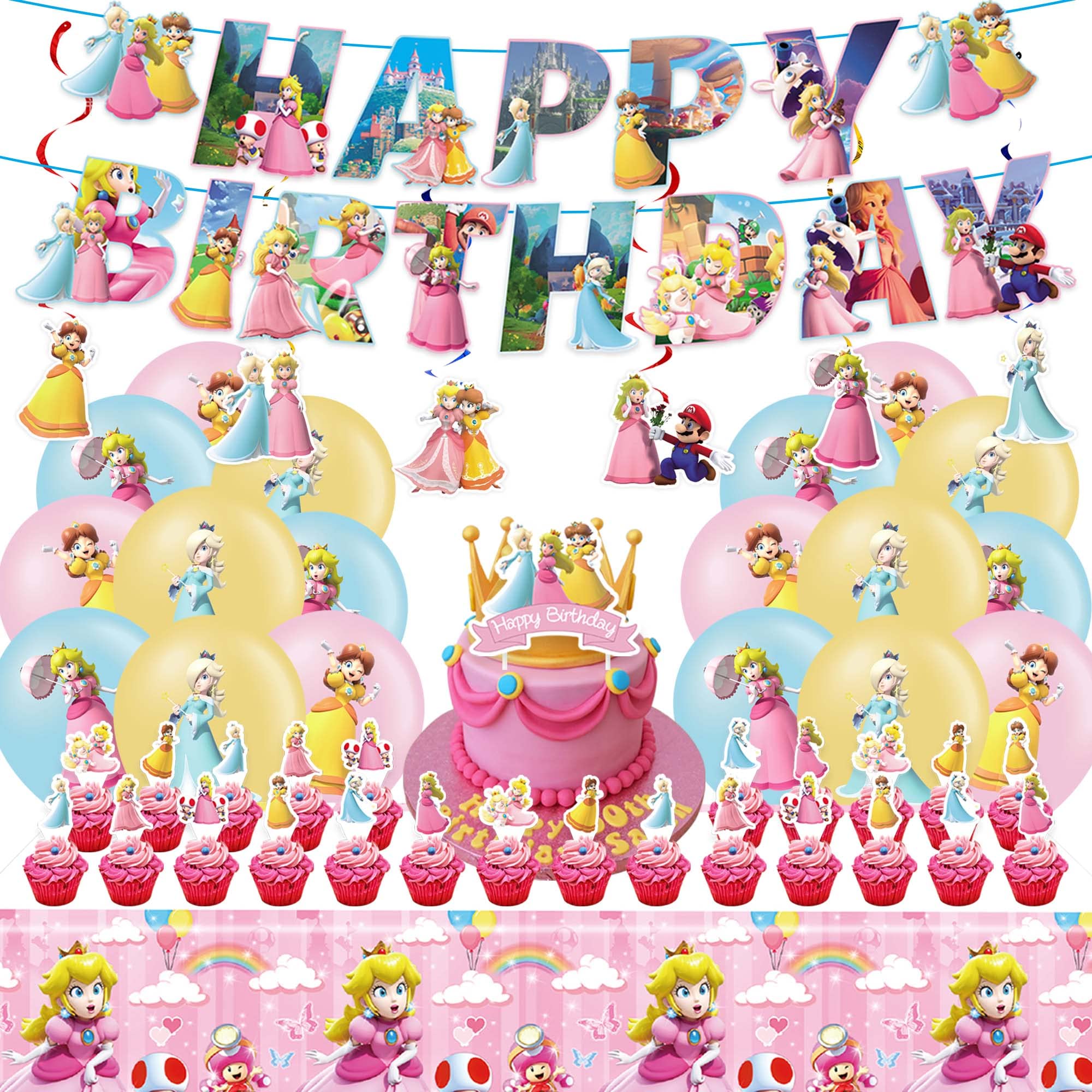 Mua Mario Princess Peach Birthday Party Supplies, Mario Princess Peach ...