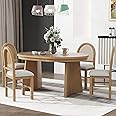 Amazon.com - VilroCaz 5-Piece Retro Functional Dining Set, Solid Wood Extendable Dining Table ...