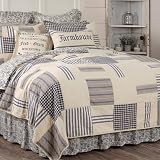 Amazon.com: Piper Classics Doylestown Blue Luxury King Patchwork Quilt ...