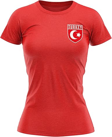 Turkey Football Shirt Womens - Turkey Flag Badge T Shirt - Football ...