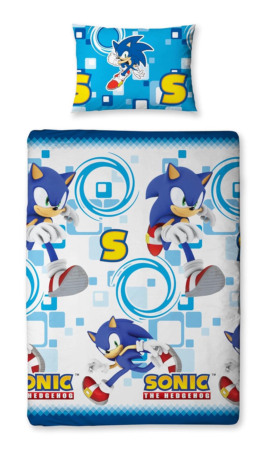 Character World Sonic the Hedgehog Spin Single Rotary Duvet Set, Multi ...