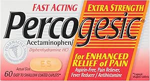 Amazon.com: Percogesic Extra Strength Pain Reliever, Aspirin Free, Dual ...