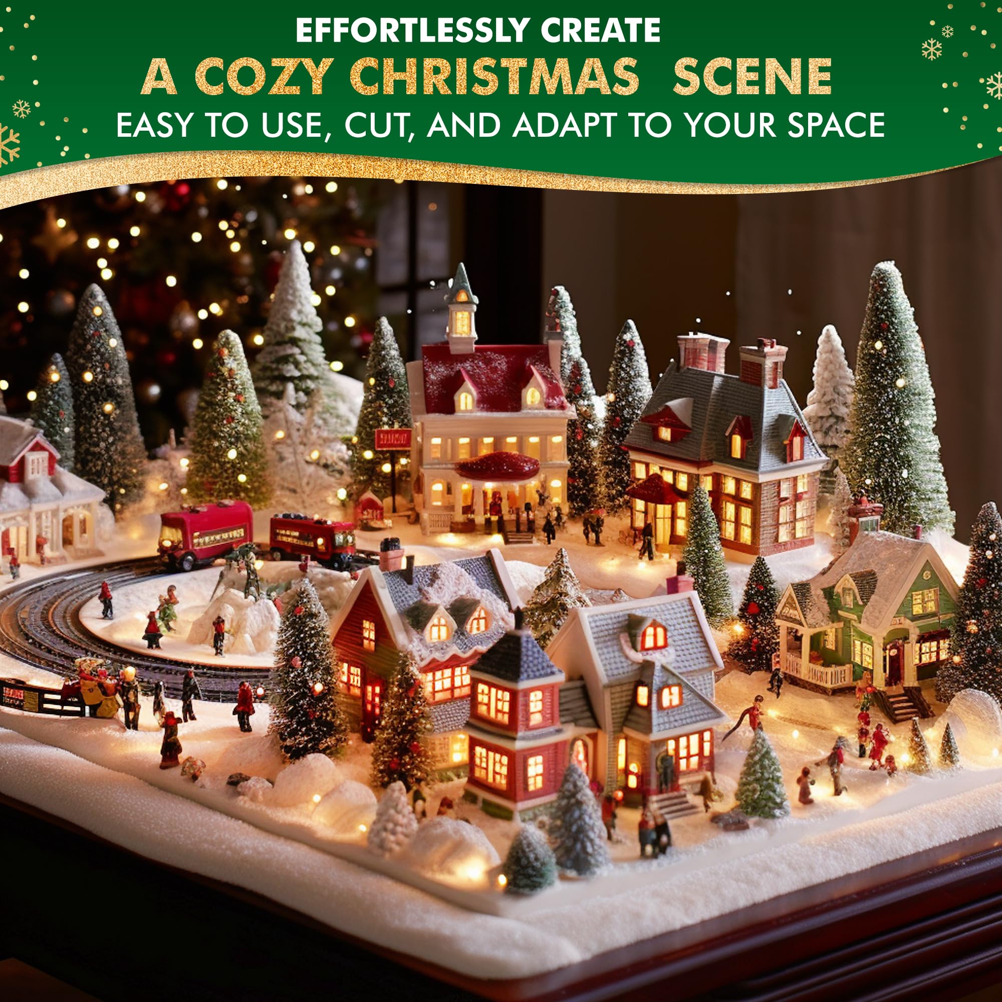 Mua Christmas Fake Snow 3-Piece Set: Includes 8x3 Feet Snow Blanket ...