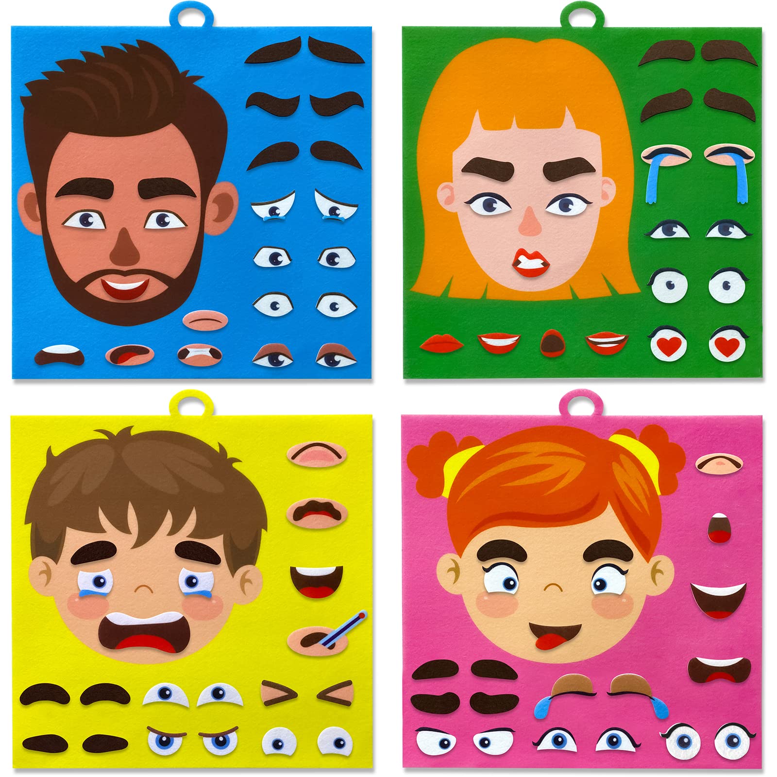 Mua QCFDLCX Magnetic Face Preschool Felt Toy,4PS Face Felt Board for ...