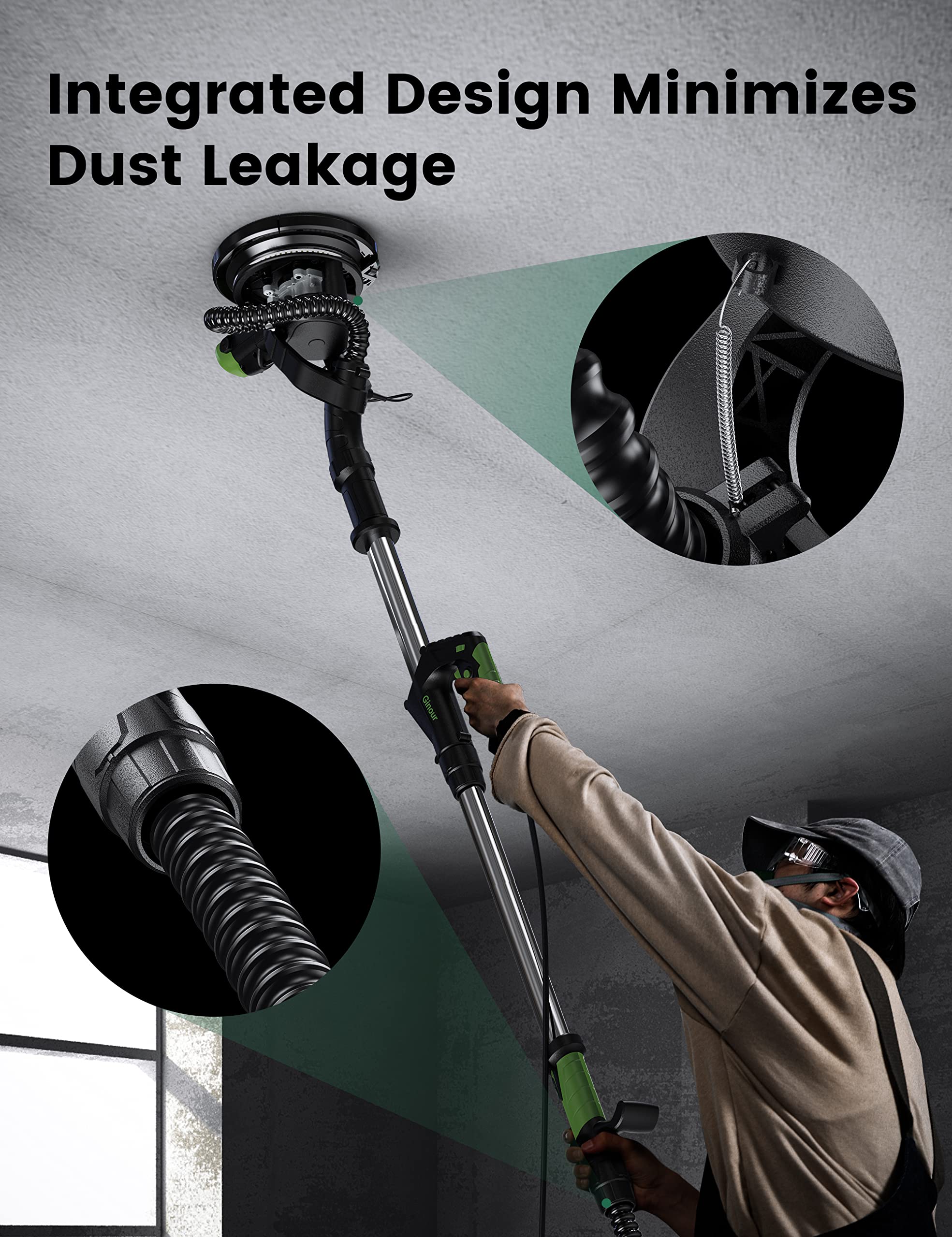 Mua Drywall Sander, Ginour 750W Powerful Wall Sander, 7 Variable Speed ...