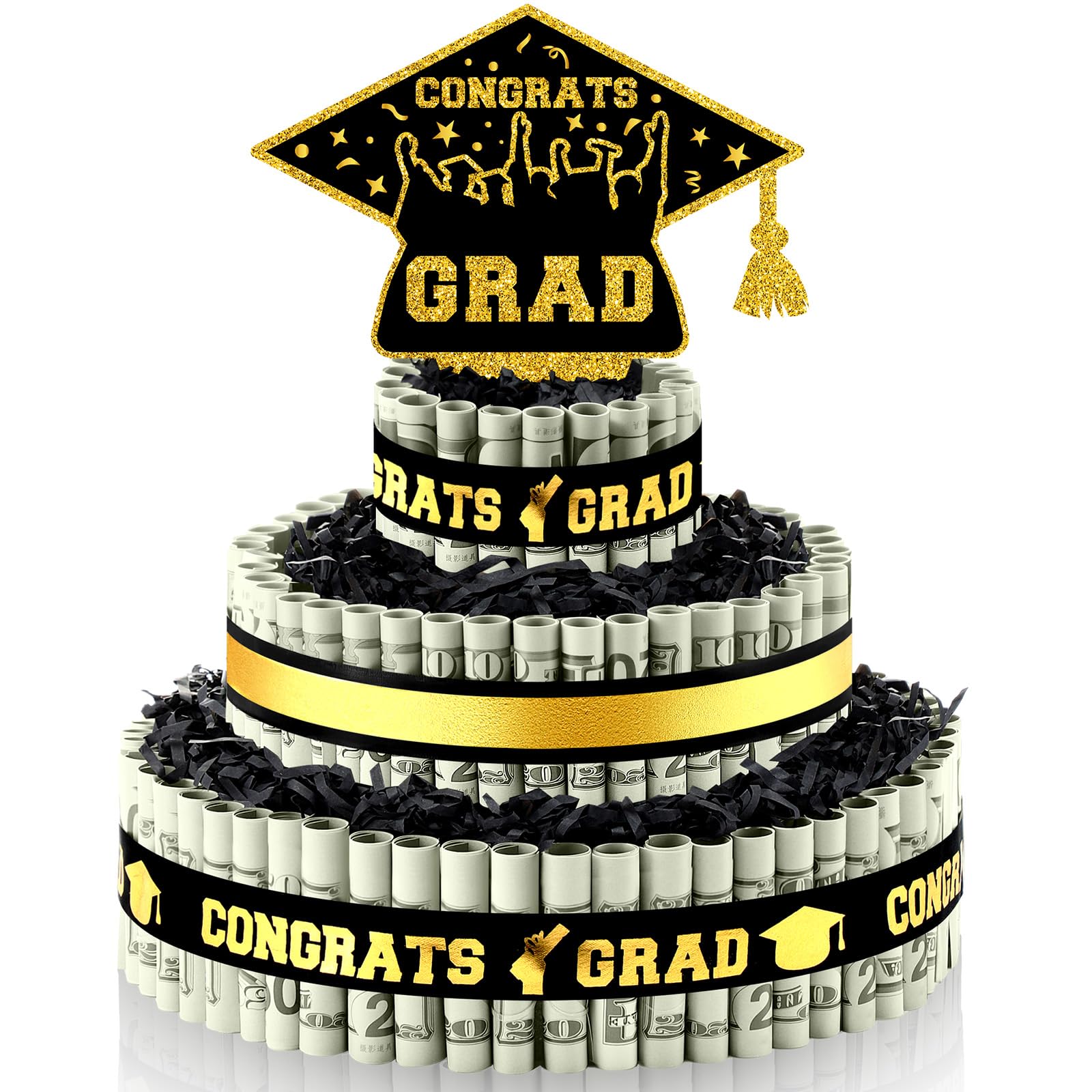 Threehoney Graduation Money Cake for Cash Gift, Class of 2025 ...