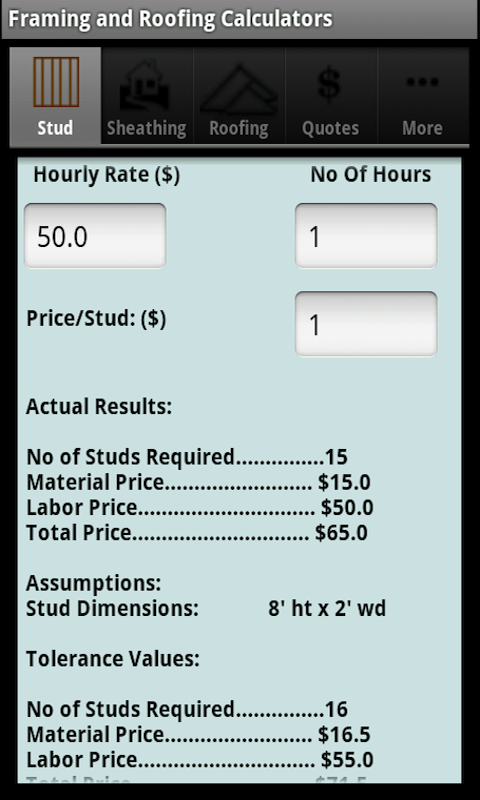 Framing & Roofing Calculator:Amazon.com:Appstore for Android