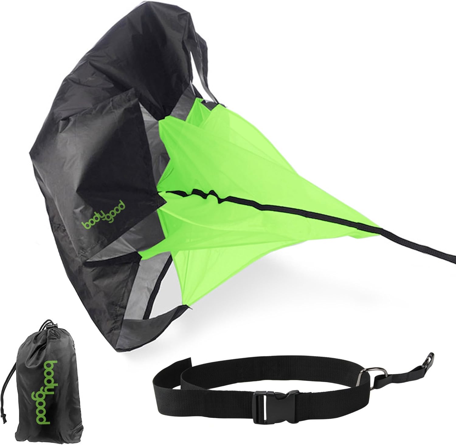 Amazon.com : BodyGood Pro Grade Running Parachute. Performance Training ...