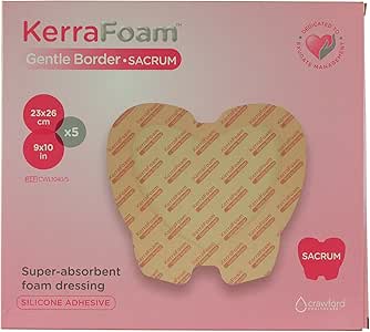 Amazon.com: KerraFoam Large Sacral Gentle Border Foam Dressing for ...