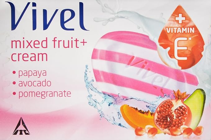 Vivel Mixed Fruit and Cream Soap, 100g (Pack of 4): Amazon.in: Amazon ...