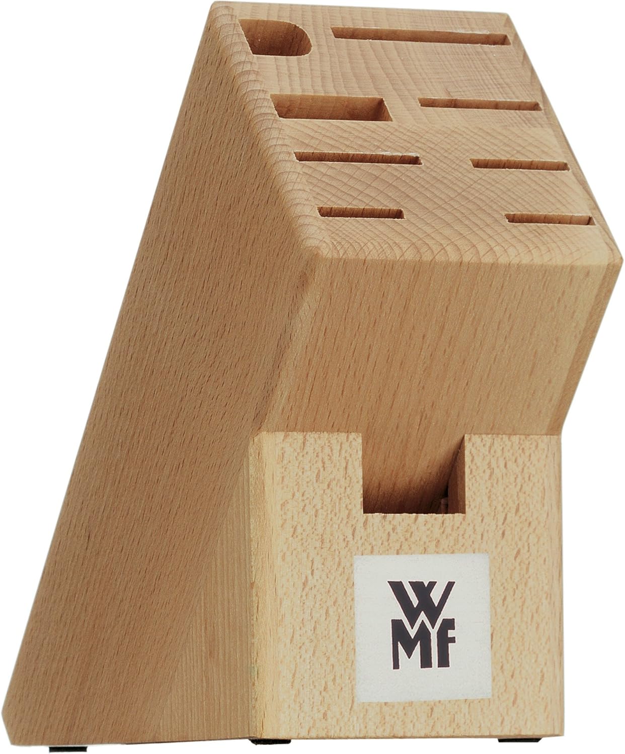 WMF Messerblock ohne Messer, unbestückt, Holz, Buchenholz, leer, für 6 ...