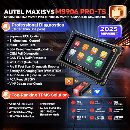 Mua Autel Scanner MaxiSYS MS906 PRO-TS, 2025 MS906Pro-TS Up of MP900TS ...