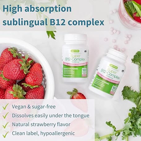 Mua Super B12-Complex 1000mcg + Pure Folate 400mcg Vegan Bundle, High ...