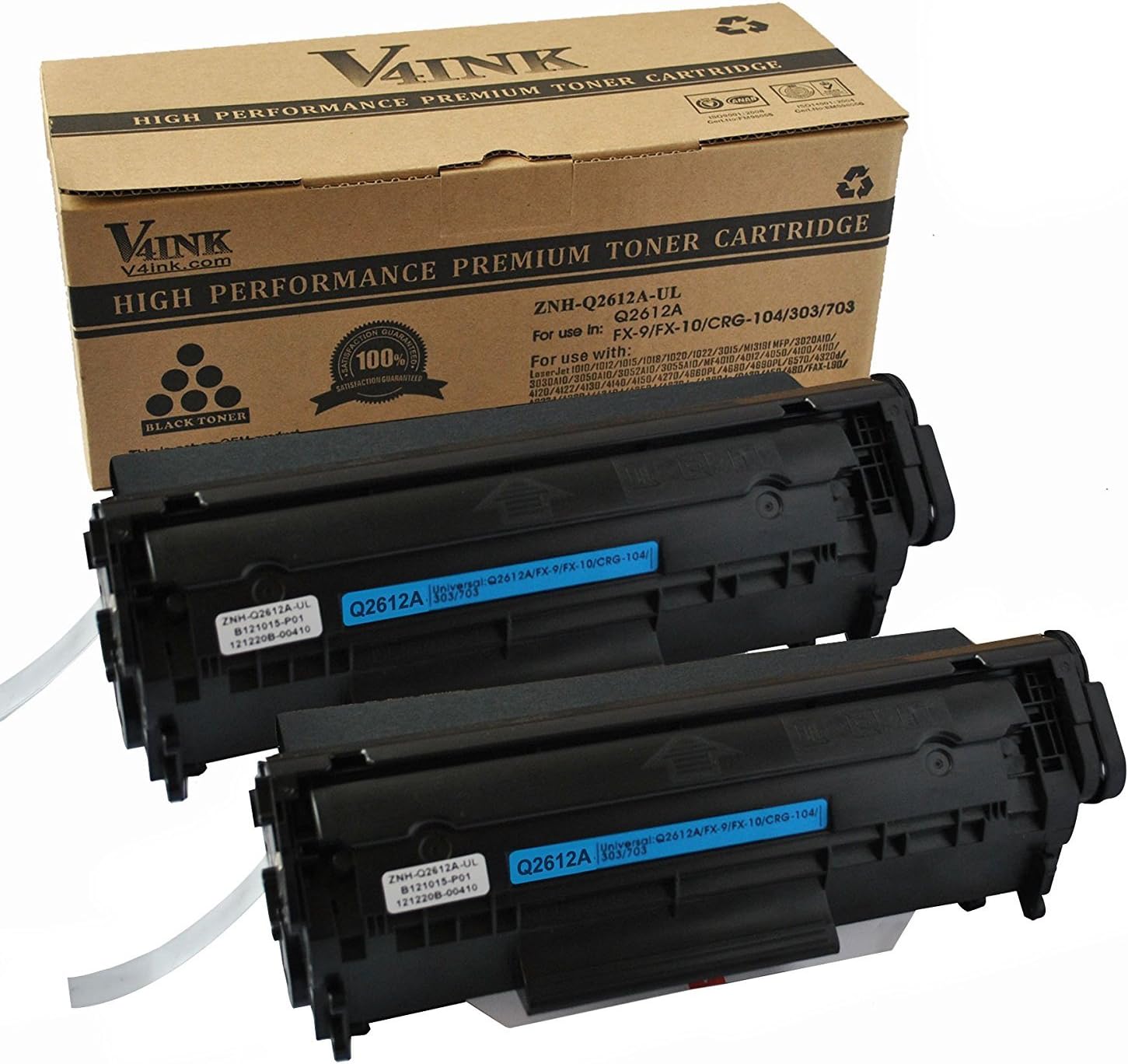 V4ink Compatible Toner Cartridge Replacement for HP 12A Q2612A for use with HP Laserjet 1018 ...
