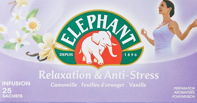Elephant Infusion Relaxation Et Anti Stress 25 Sachets 39g: Amazon.fr ...
