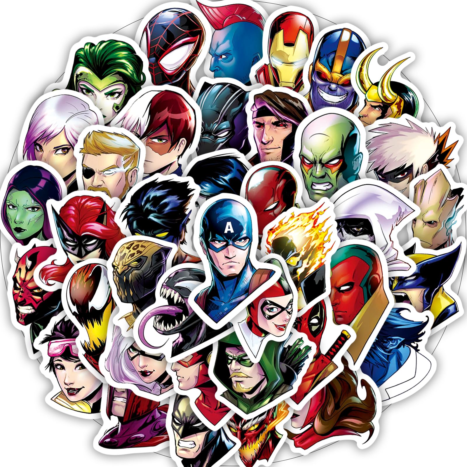 Mua 50Pcs Teens Super Hero Stickers for Water Bottles Vinyl Waterproof ...