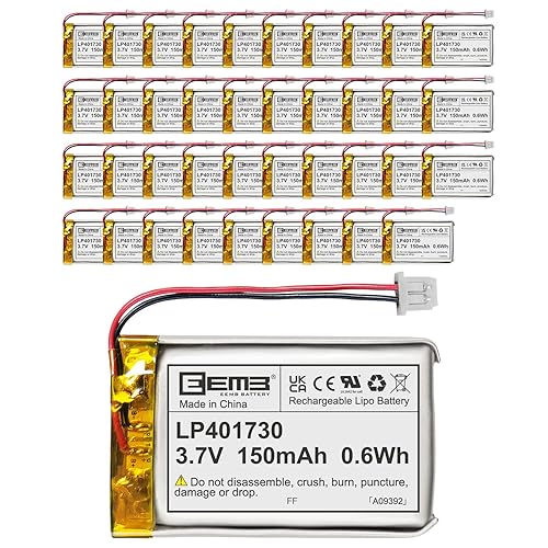 EEMB 40PACK Lithium Polymer Battery 3.7V 150mAh 401730 Lipo ...