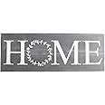 Amazon.com: Grey Home Wood Sign - Farmhouse Wooden Wall Decor ...